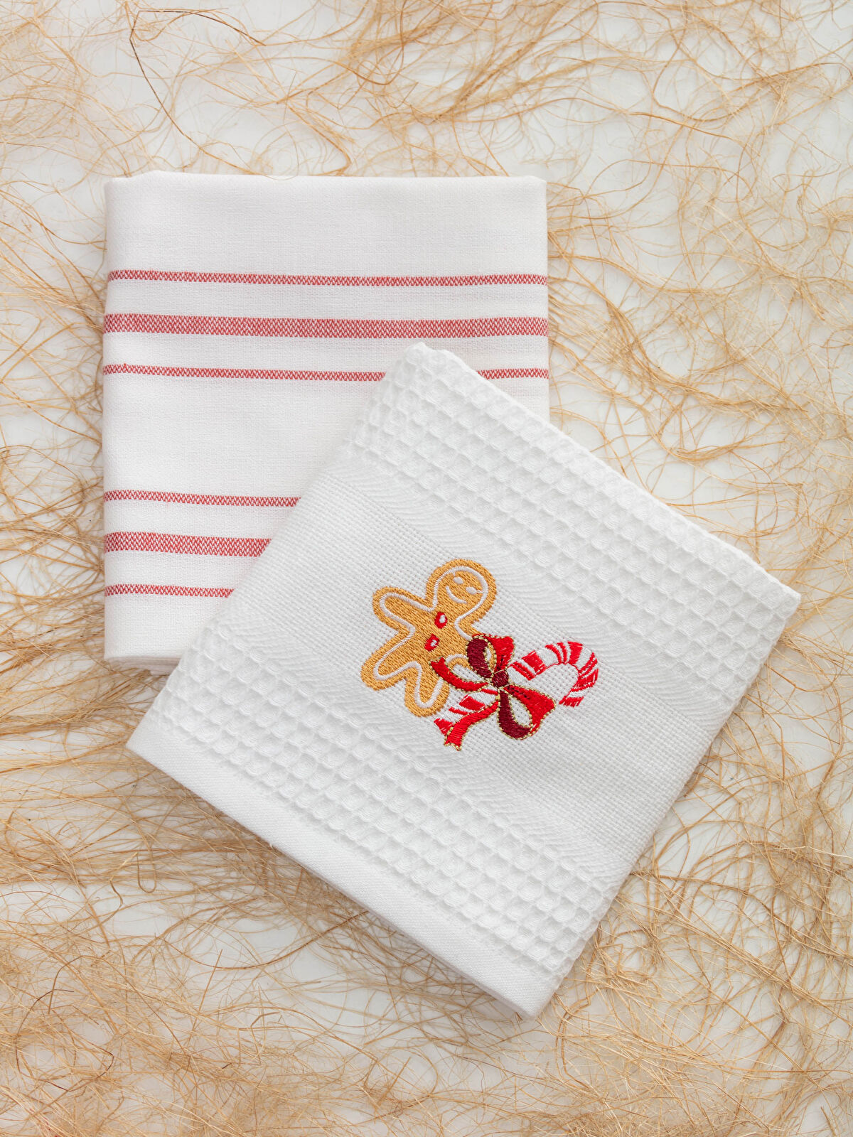 Yılbaşı Temalı Nakış Detaylı Kurulama Bezi 2'li