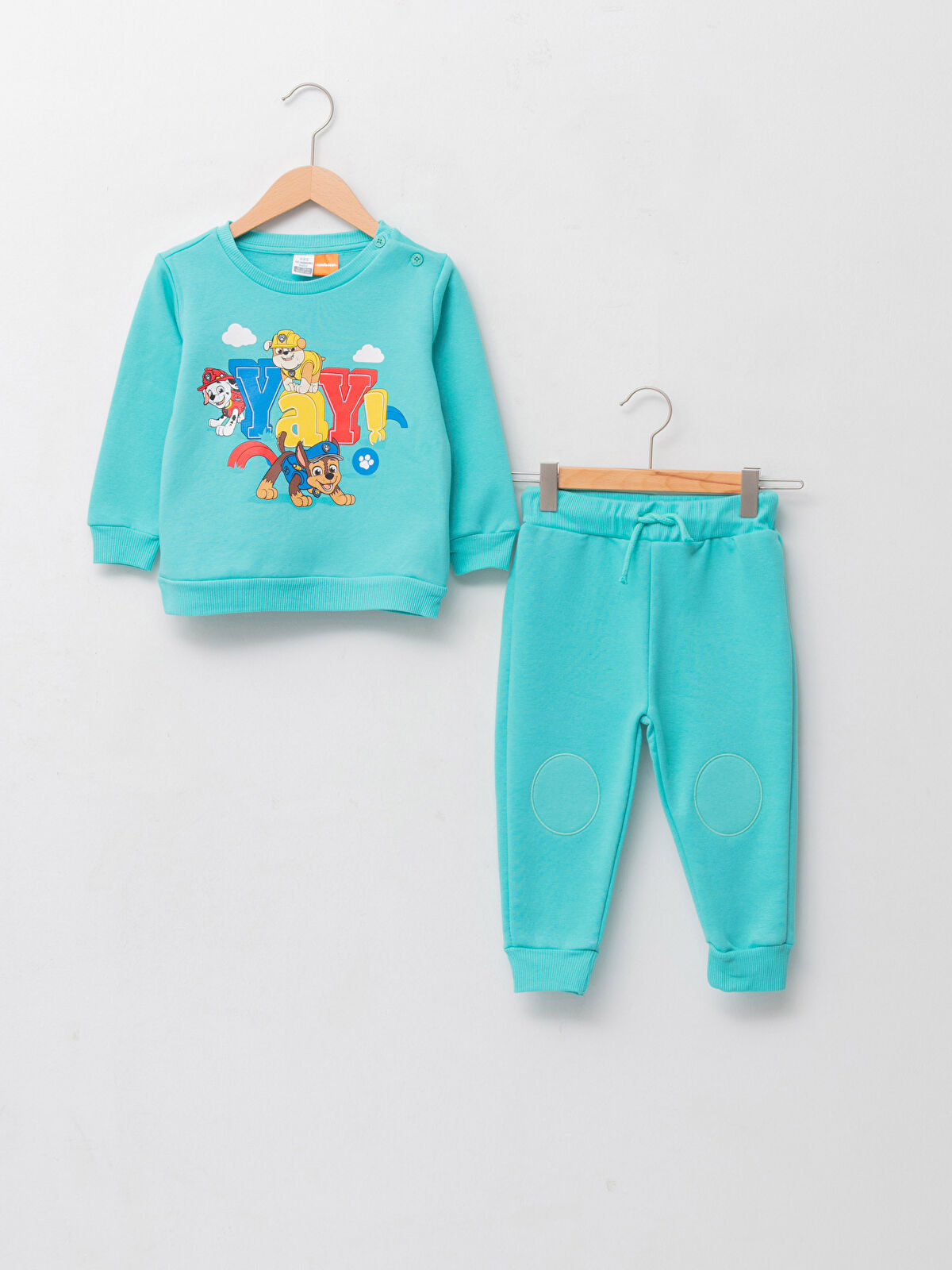 Bisiklet Yaka Uzun Kollu Paw Patrol Baskılı Erkek Bebek Sweatshirt ve Jogger Eşofman Alt 2'li Takım Bisiklet Yaka Uzun Kollu Paw Patrol Baskılı Erkek Bebek Sweatshirt ve Jogger Eşofman Alt 2'li Takım