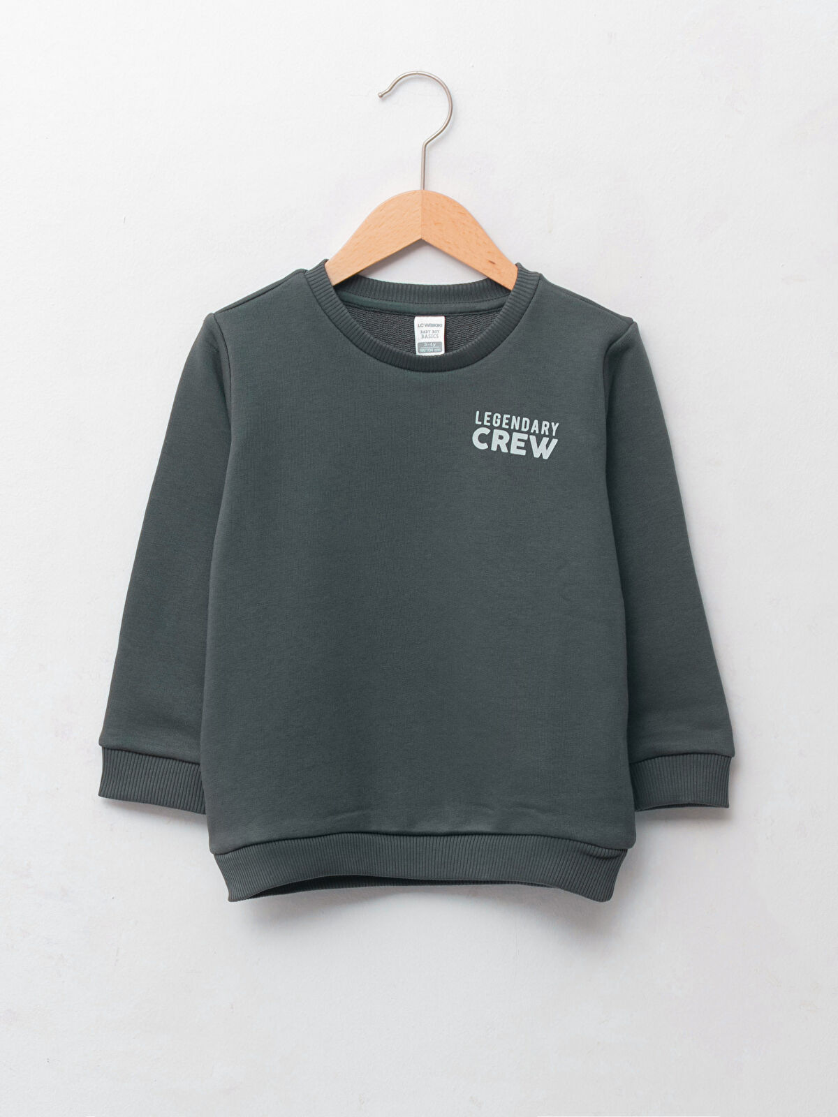 Bisiklet Yaka Uzun Kollu Baskılı Erkek Bebek Sweatshirt Baba ve Oğul Kombini