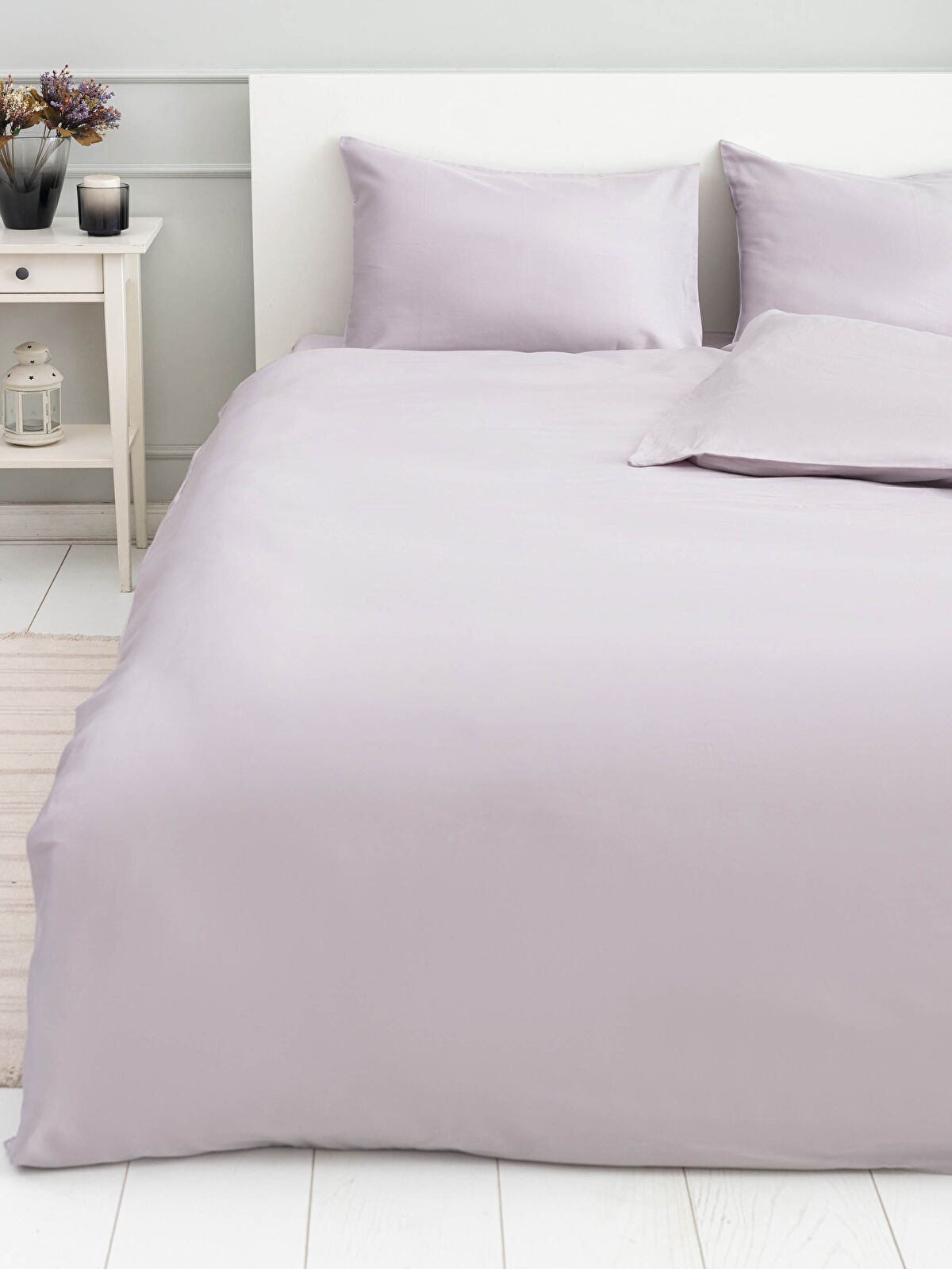 Çift Kişilik Düz Saten Nevresim Takımı