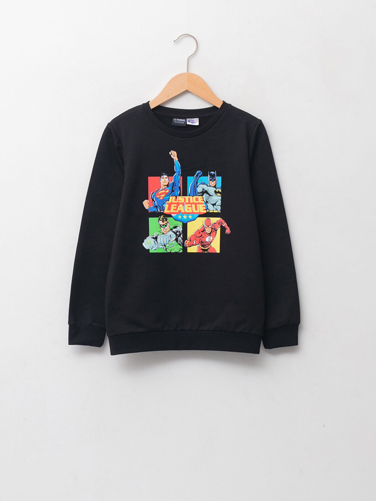 Bisiklet Yaka Justice League Baskılı Uzun Kollu Erkek Çocuk Sweatshirt Bisiklet Yaka Justice League Baskılı Uzun Kollu Erkek Çocuk Sweatshirt