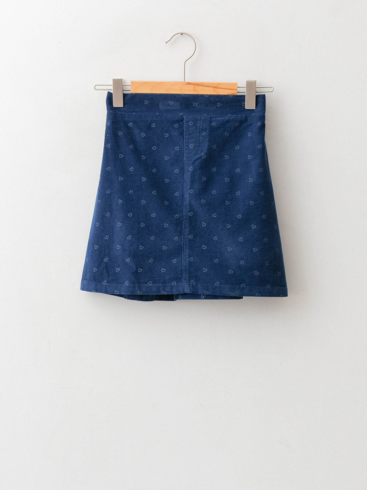 Desenli Kız Çocuk Kadife Etek