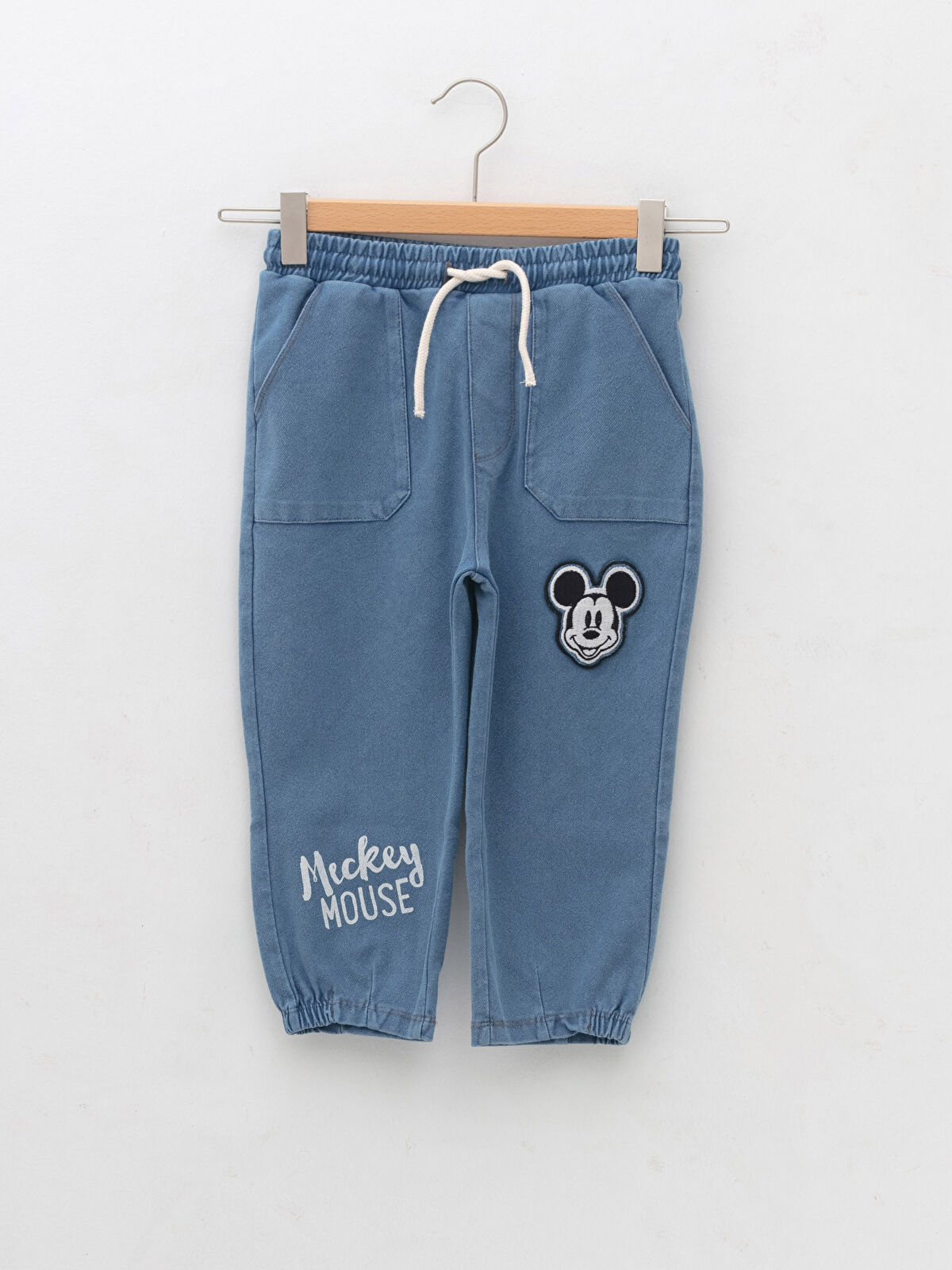 Beli Lastikli Mickey Mouse Baskılı Erkek Bebek Jogger Eşofman Alt Beli Lastikli Mickey Mouse Baskılı Erkek Bebek Jogger Eşofman Alt