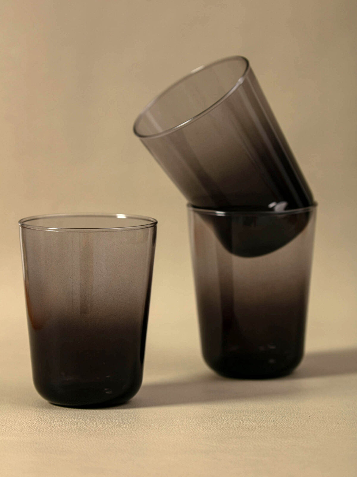 Renk Bloklu Cam Su Bardağı 6'lı 250 Ml