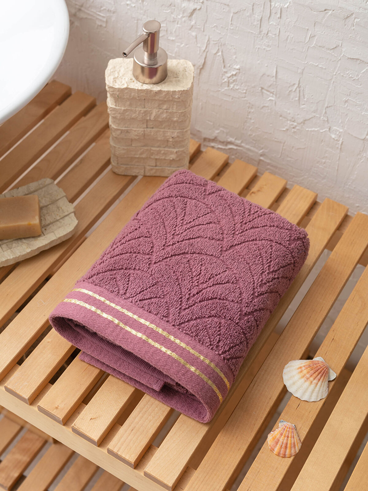 Desenli Bukle Yüz Havlusu 50x80 Cm