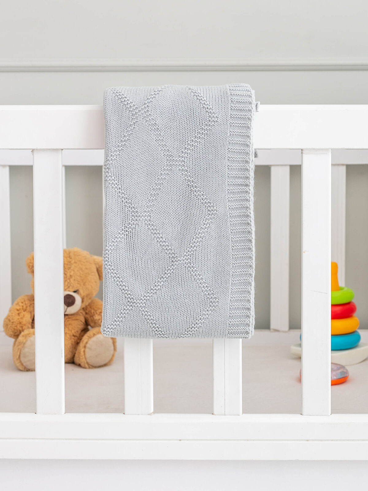 Düz Akrilik Erkek Bebek Battaniye 80x100