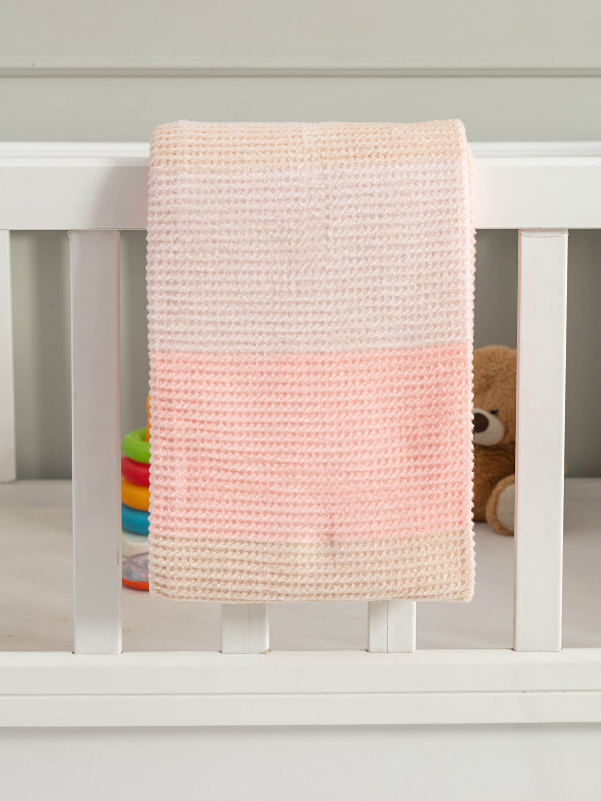 Düz Pamuklu Kız Bebek Battaniye 100x120 Cm