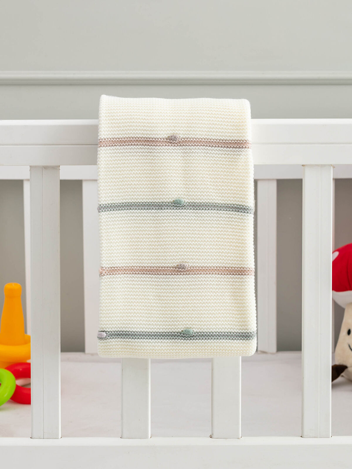 Çizgili Erkek Bebek Battaniyesi 80x100 Cm