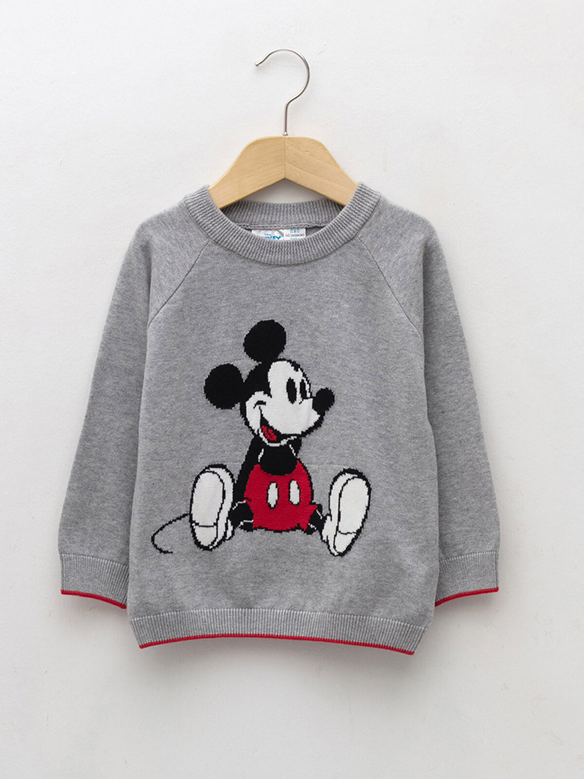 Bisiklet Yaka Mickey Mouse Desenli Uzun Kollu Erkek Bebek Triko Kazak Bisiklet Yaka Mickey Mouse Desenli Uzun Kollu Erkek Bebek Triko Kazak