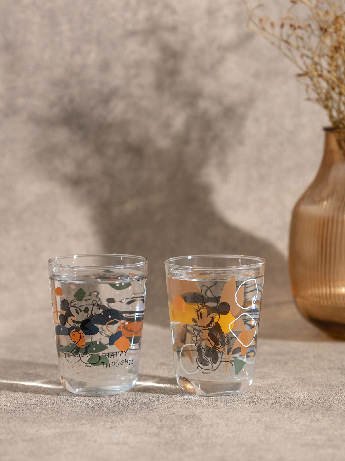 Mickey Mouse Lisanslı Cam Bardak 2'li 250 Ml