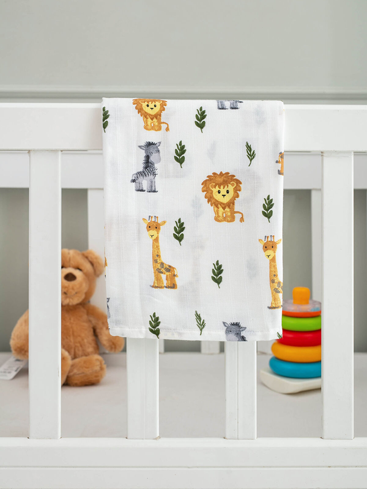 Baskılı Pamuklu Erkek Bebek Müslin Örtü 85x85 Cm Baskılı Pamuklu Erkek Bebek Müslin Örtü 85x85 Cm