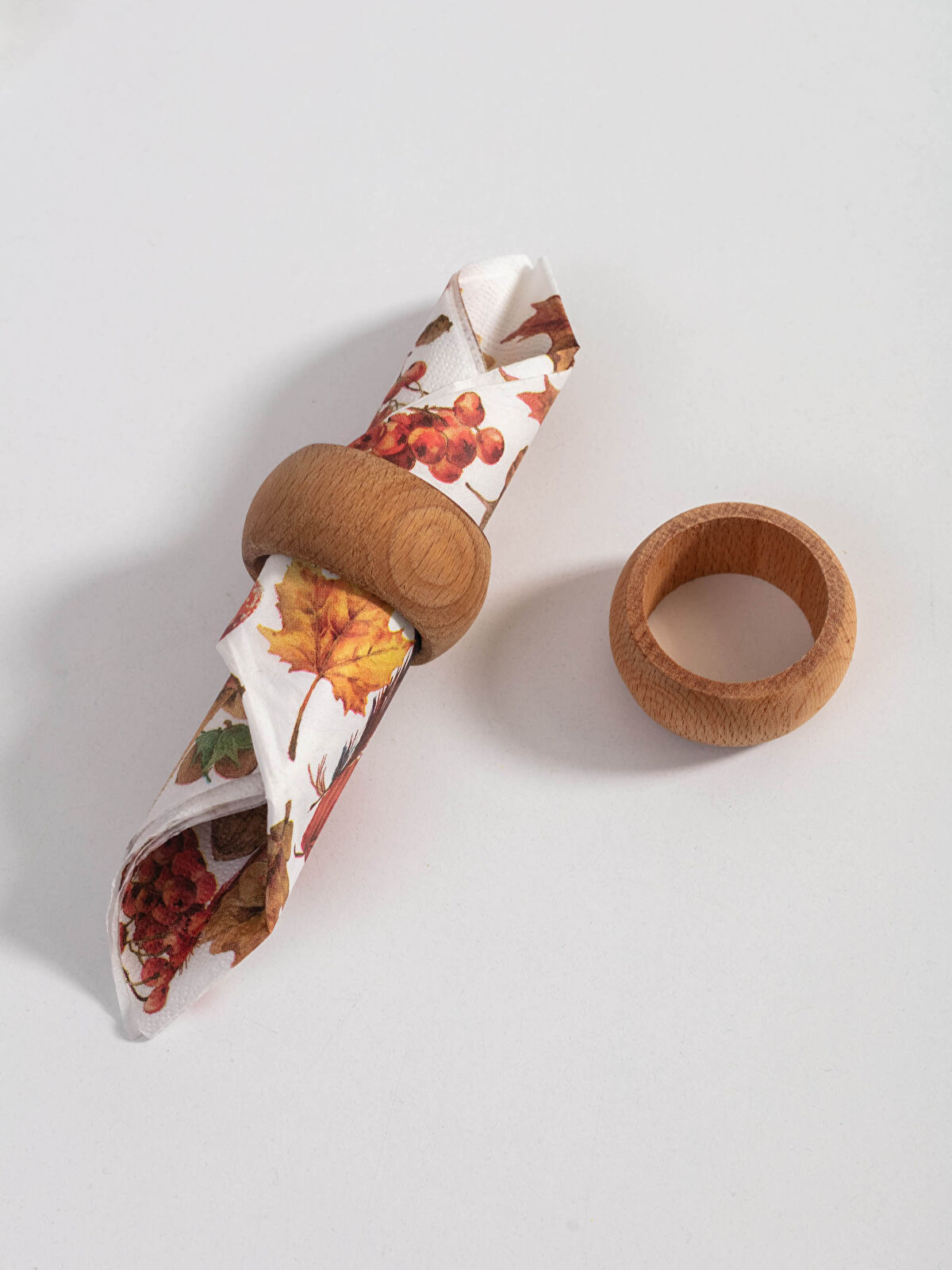 Ahşap Halka Peçetelik 2'li 3 Cm