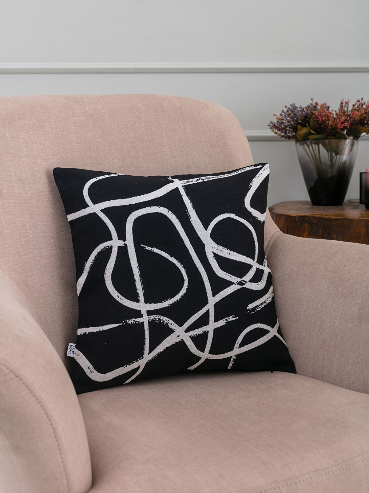 Baskılı Kırlent Kılıfı 45x45 Cm