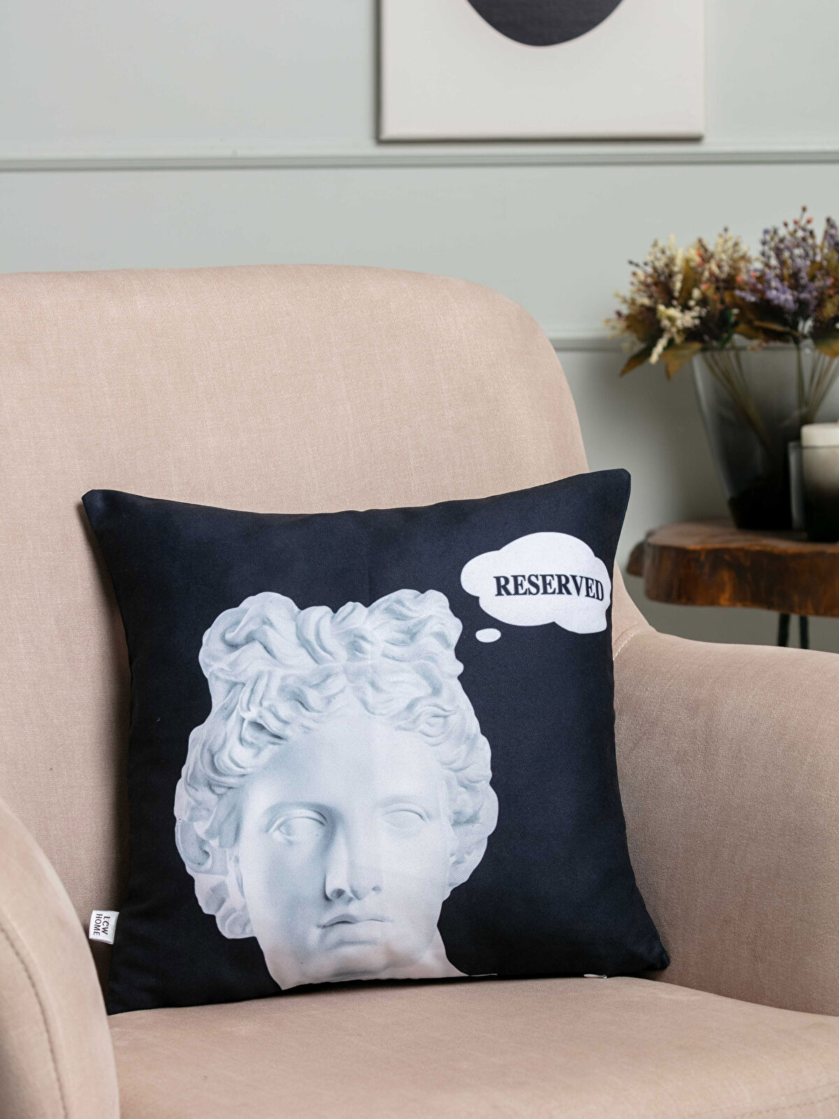 Baskılı Petek Kırlent Kılıfı 45x45 Cm