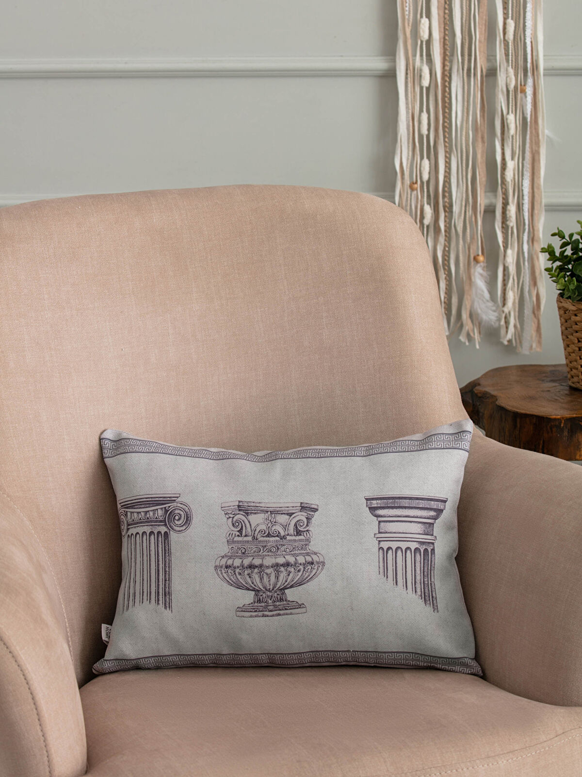 Baskılı Kırlent Kılıfı 50x35 Cm