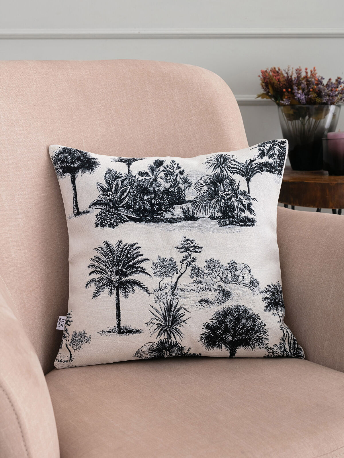 Baskılı Kırlent Kılıfı 45x45 Cm