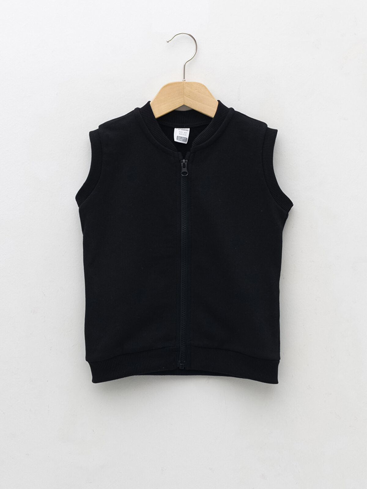 Bisiklet Yaka Fermuarlı Erkek Bebek Yelek