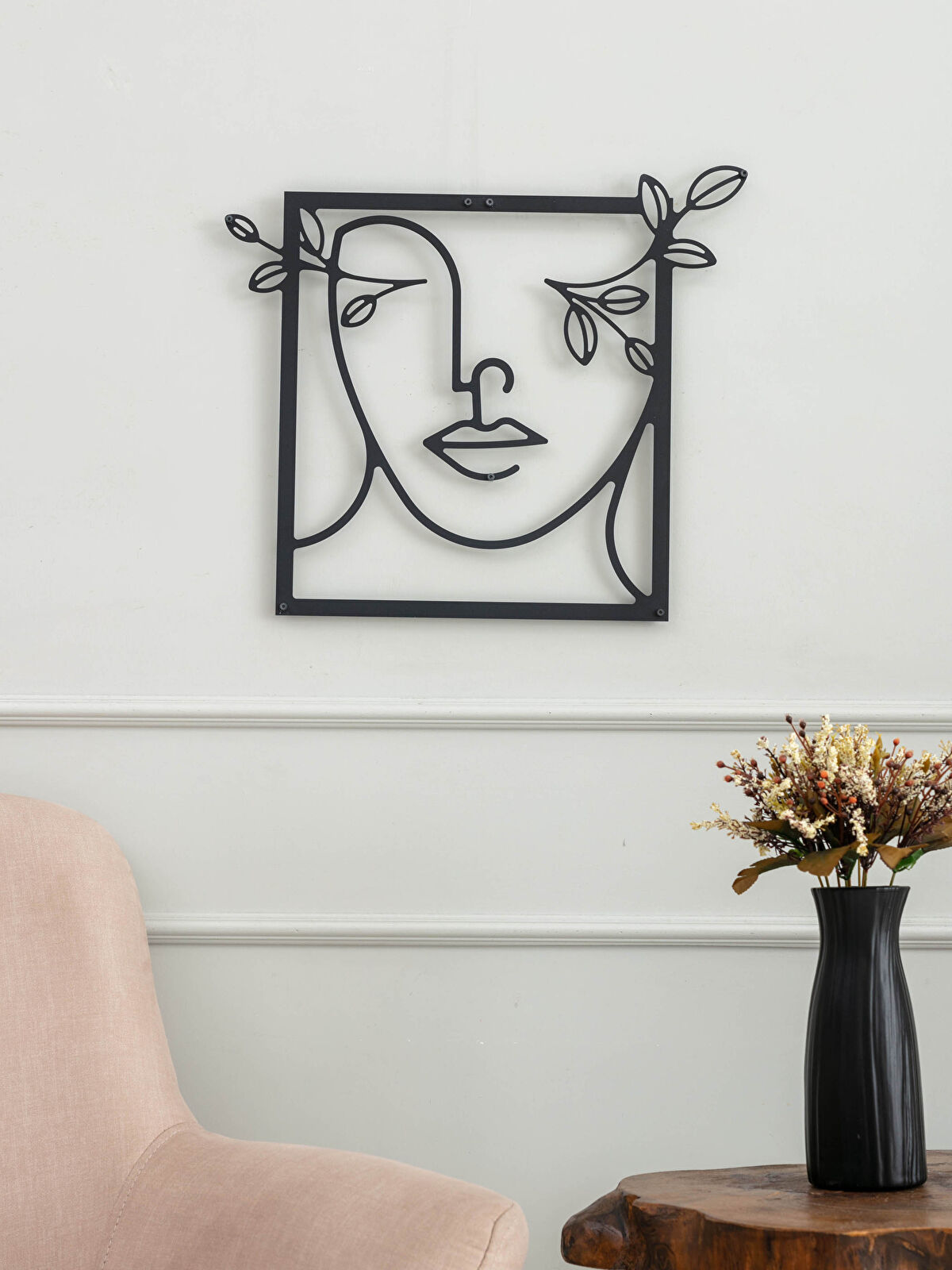 Dekoratif Askılı Metal Duvar Tablosu 43x49 Cm Dekoratif Askılı Metal Duvar Tablosu 43x49 Cm