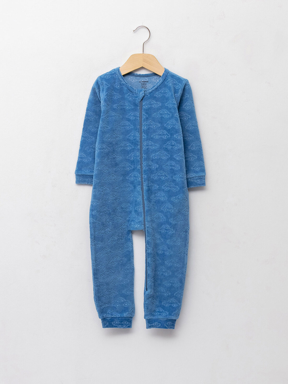 Bisiklet Yaka Uzun Kollu Erkek Bebek Fermuarlı Tulum