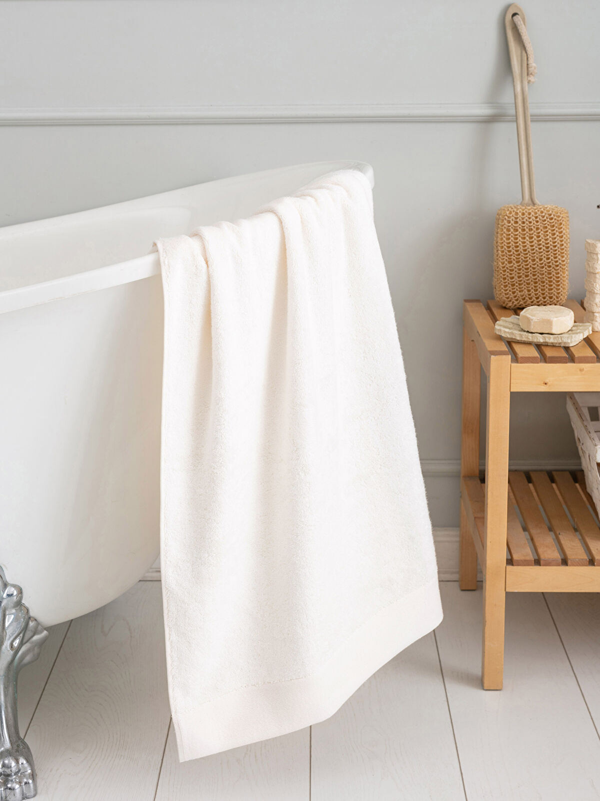 Düz Bambu Banyo Havlusu 70x140