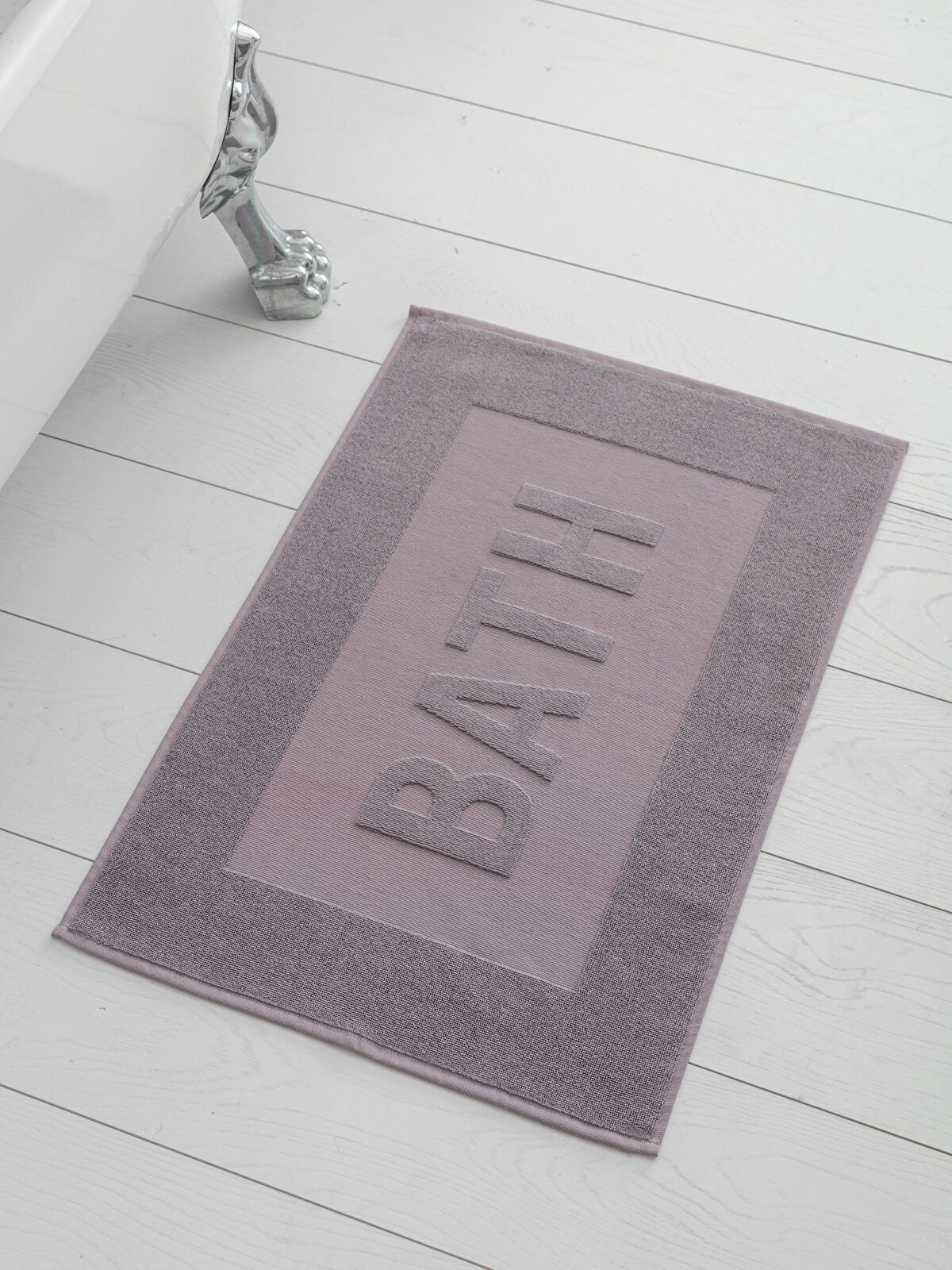 Slogan Desenli Bukle Banyo Paspası 50x70 Cm