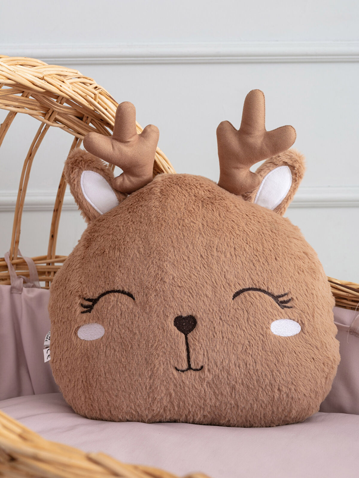 Yılbaşı Temalı Bebek Peluş Tavşan Dolgulu Kırlent 36x34 Cm