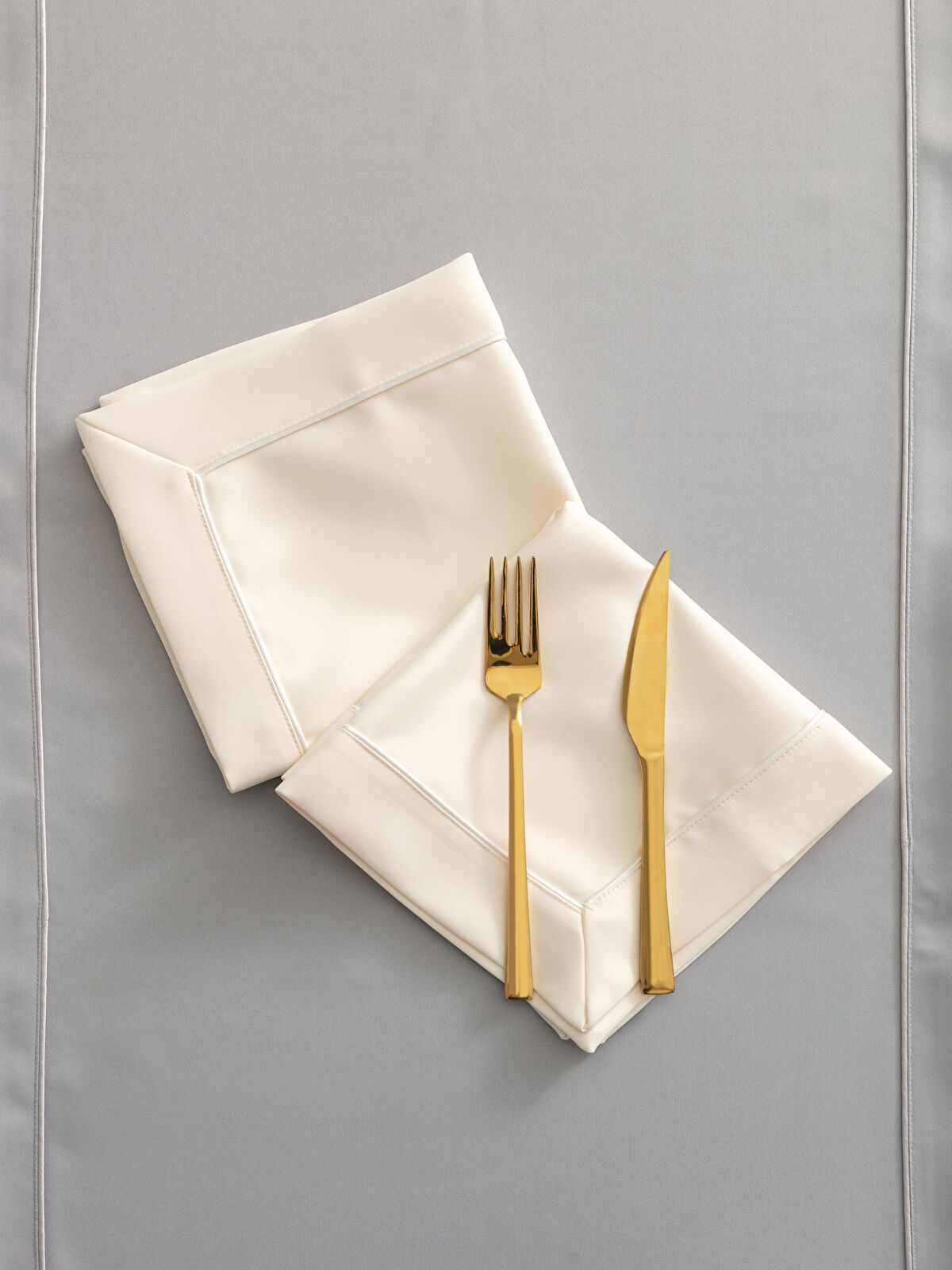 Düz Pamuk Keten Görünümlü Peçete 2'li 40x40 Cm