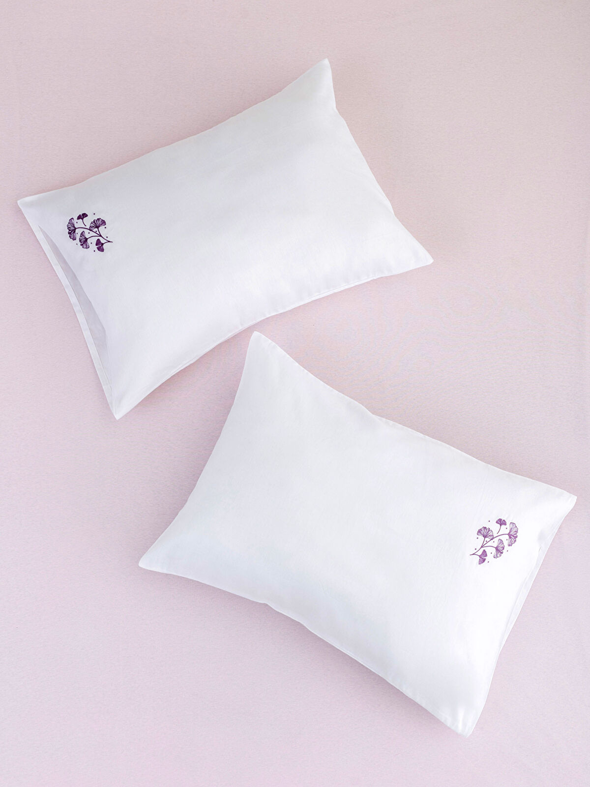 Nakış Detaylı Saten Yastık Kılıfı 2'li 50x70 Cm