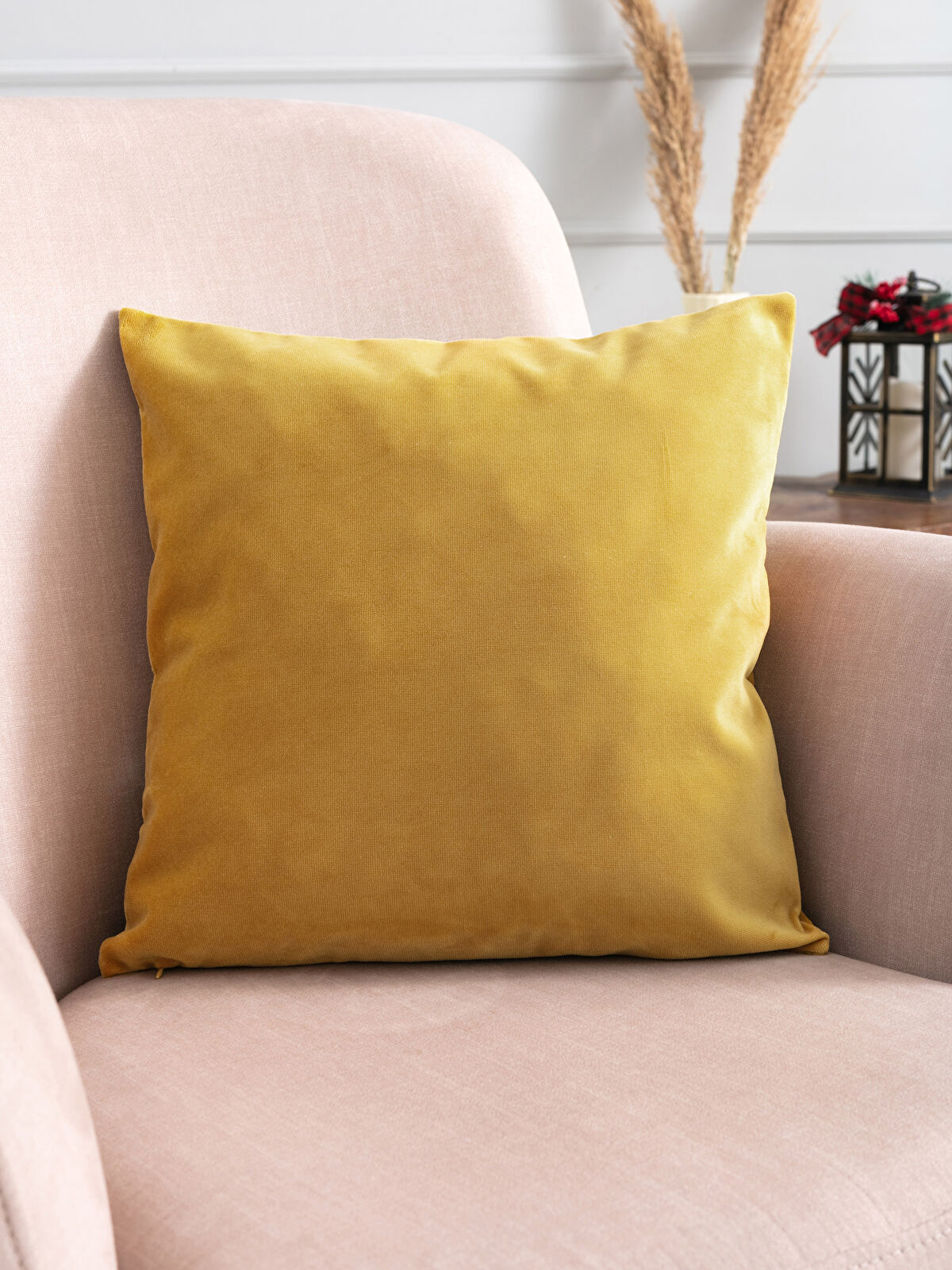 Düz Kadife Kırlent Kılıfı 45x45 Cm