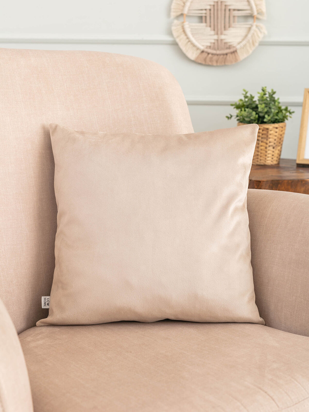 Düz Kadife Kırlent Kılıfı 45x45 Cm