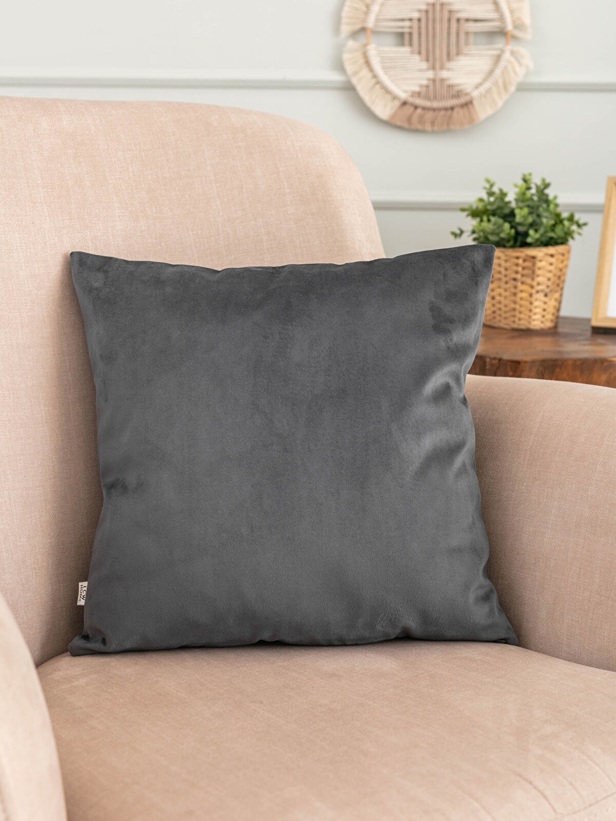 Düz Kadife Kırlent Kılıfı 45x45 Cm