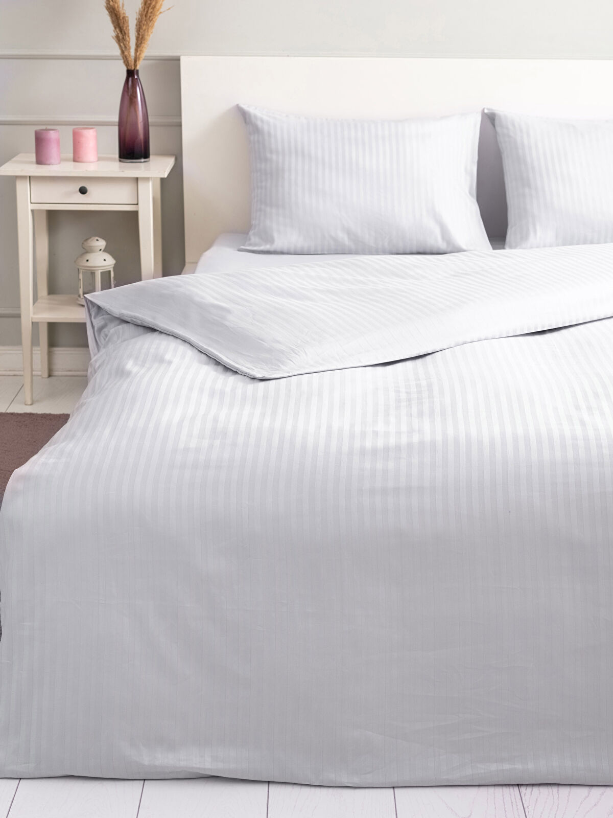 Çift Kişilik Düz Saten Nevresim Takımı