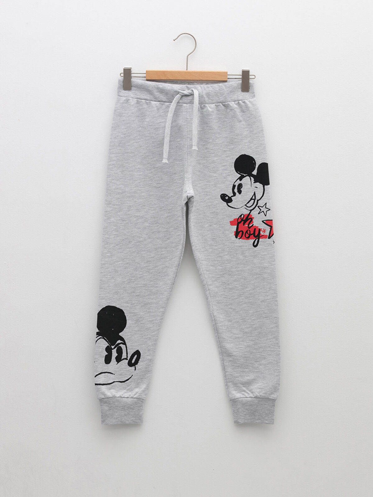 Beli Lastikli Mickey Mouse Baskılı Erkek Çocuk Jogger Eşofman Altı