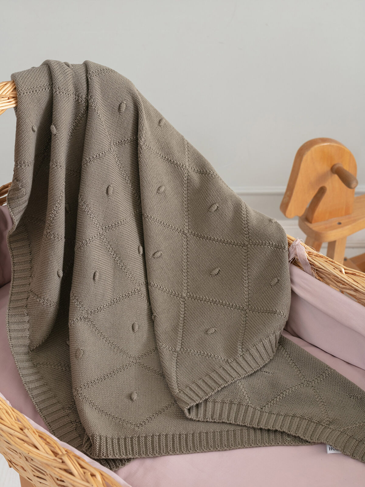 %100 Pamuk Organik Bebek Battaniyesi 80x100 Cm