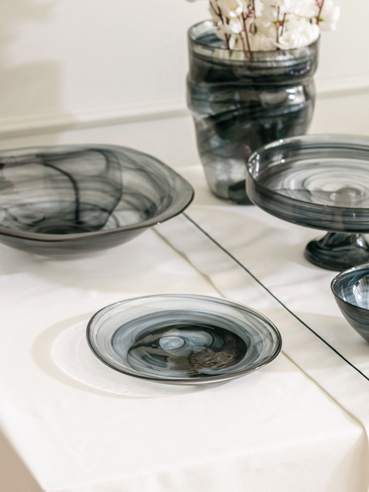 GAMZE SARAÇOĞLU X LCW HOME CAM TABAK - RENK BLOKLU DESENLİ 21 CM