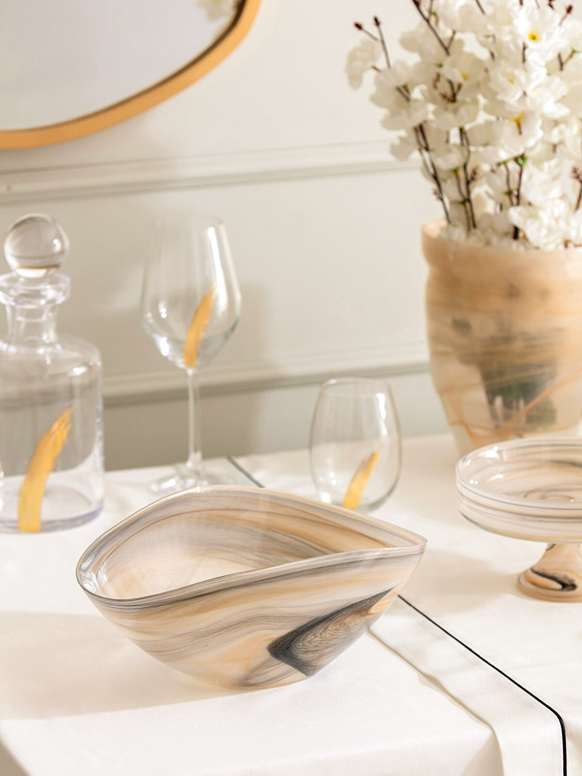 GAMZE SARAÇOĞLU X LCW HOME CAM KASE - RENK BLOKLU DESENLİ 29 CM GAMZE SARAÇOĞLU X LCW HOME CAM KASE - RENK BLOKLU DESENLİ 29 CM