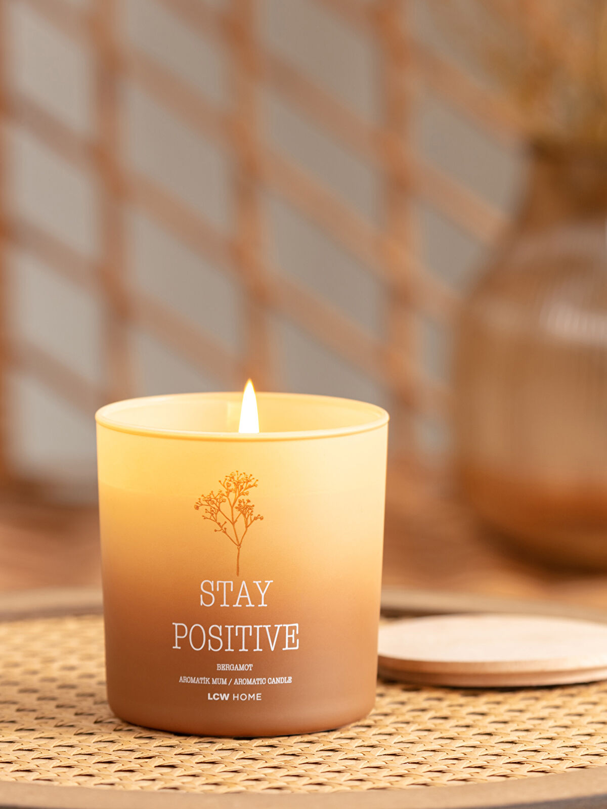 Yazı Baskılı Cam Dekoratif Mum 210 Gr