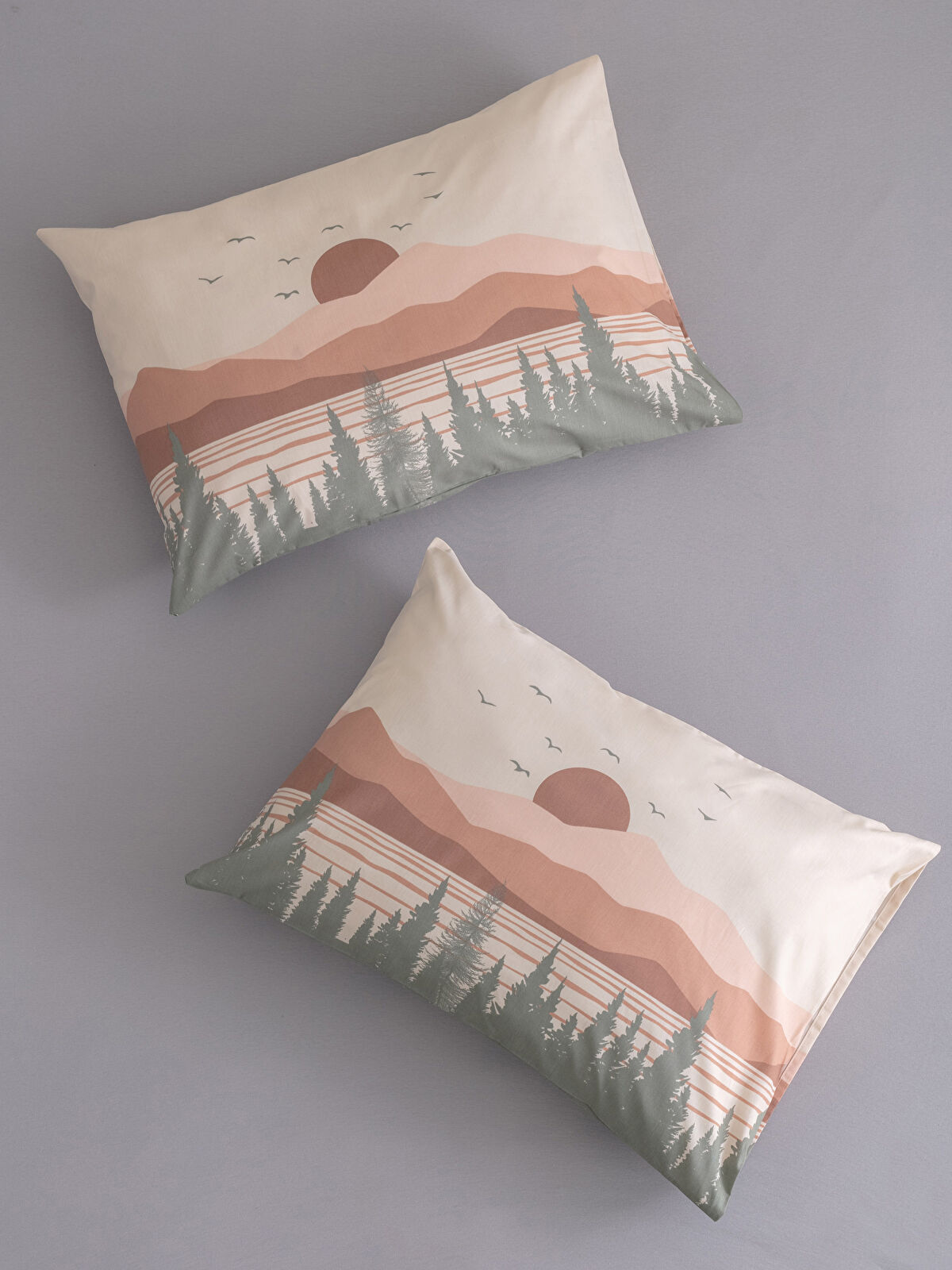 Baskılı Dokuma Yastık Kılıfı 2'li  50x70 Cm