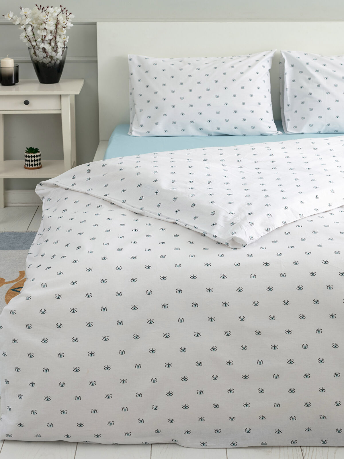 Çift Kişilik Baskılı Dokuma Nevresim Takımı