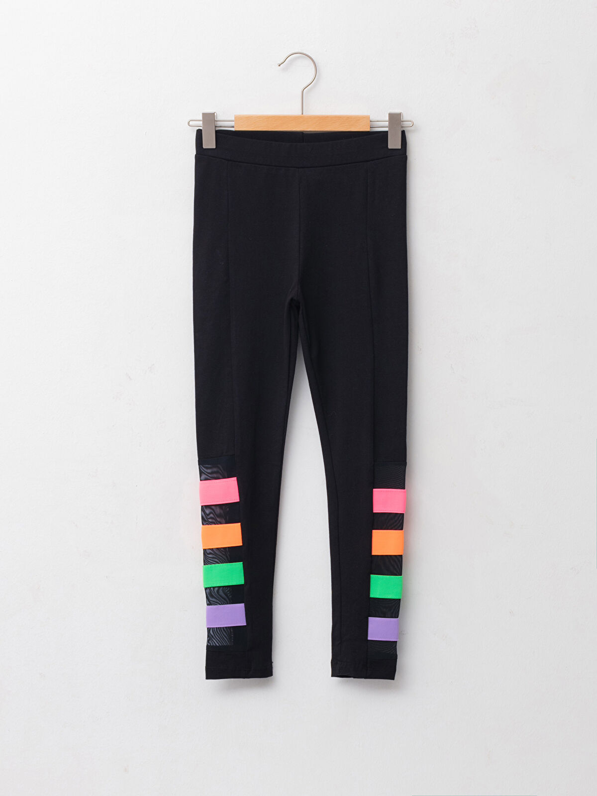 Beli Lastikli Renk Bloklu Pamuklu Kız Çocuk Bilek Boy Tayt Beli Lastikli Renk Bloklu Pamuklu Kız Çocuk Bilek Boy Tayt