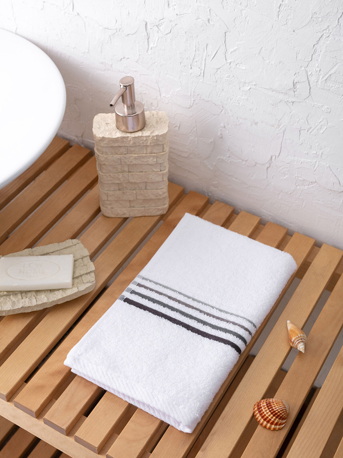 Çizgili Bukle El Havlusu 30x50 Cm