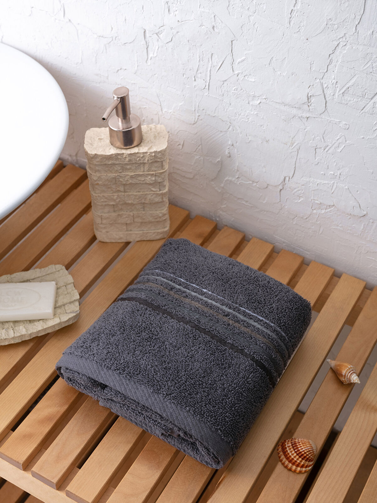 Çizgili Bukle Yüz Havlusu 50x80 Cm