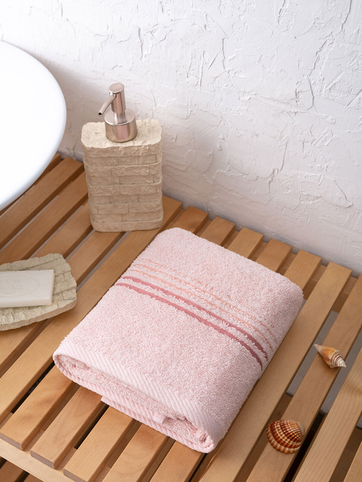 Çizgili Bukle Yüz Havlusu 50x80 Cm