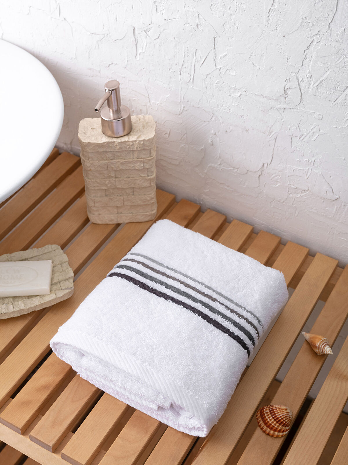 Çizgili Bukle Yüz Havlusu 50x80 Cm