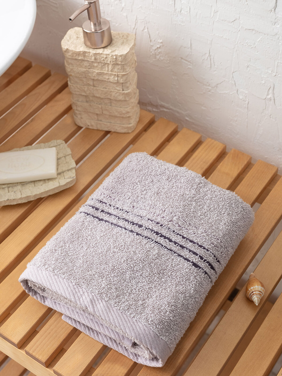 Çizgili Bukle Yüz Havlusu 50x80 Cm