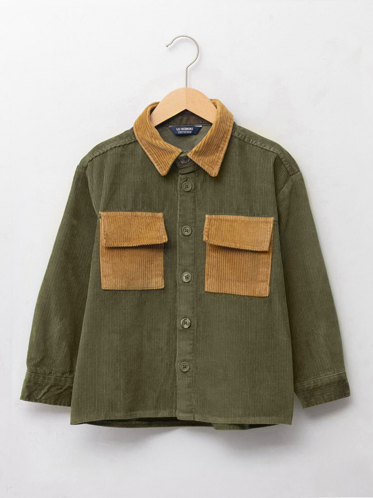 Basic Uzun Kollu Kadife Erkek Çocuk Gömlek