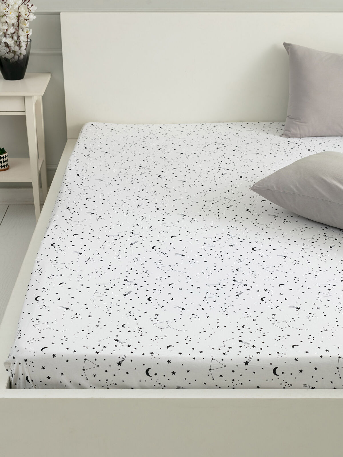 Çift Kişilik Baskılı Lastikli Dokuma Çarşaf