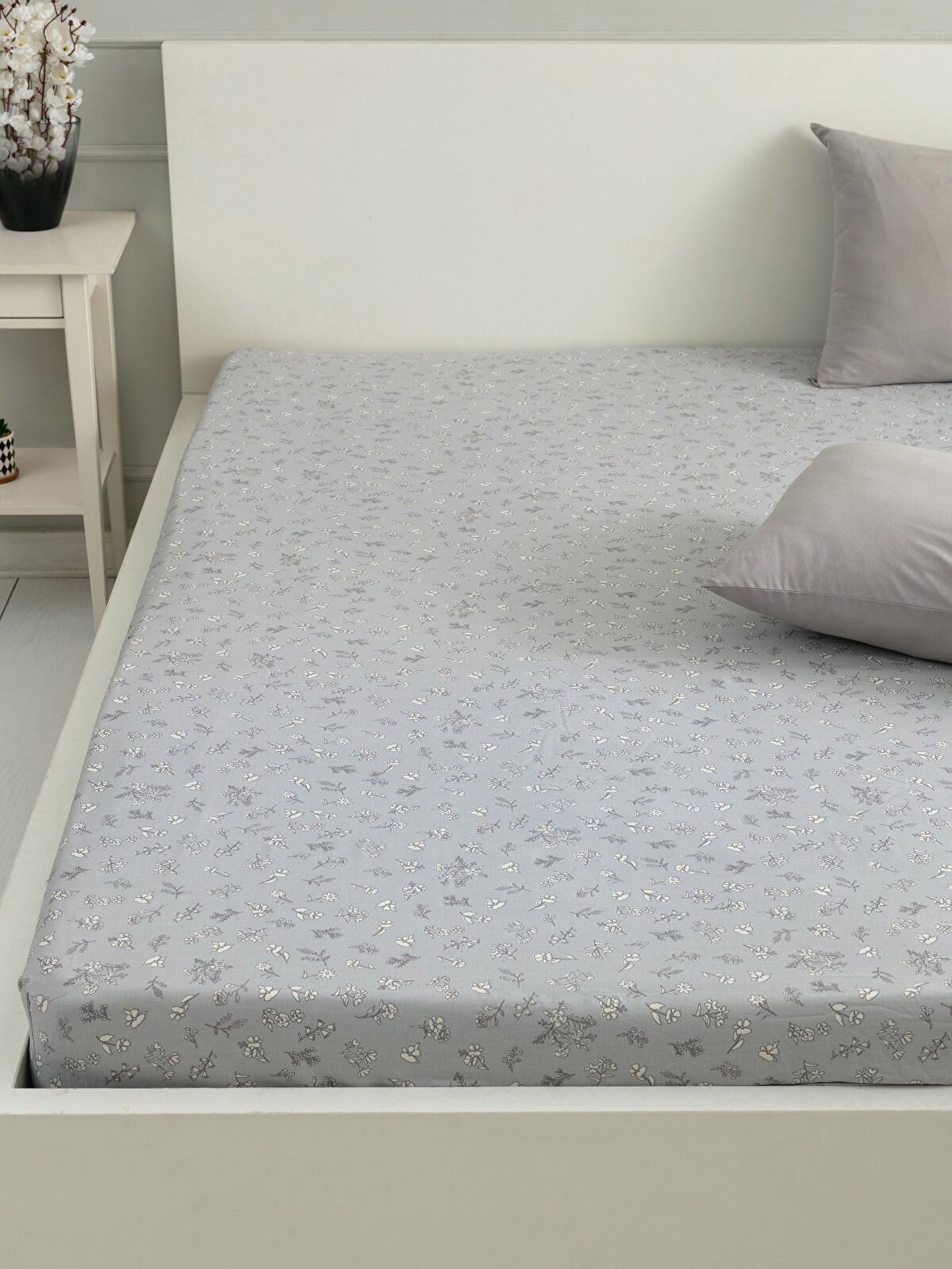 Çift Kişilik Baskılı Lastikli Dokuma Çarşaf 160x200x30 Cm