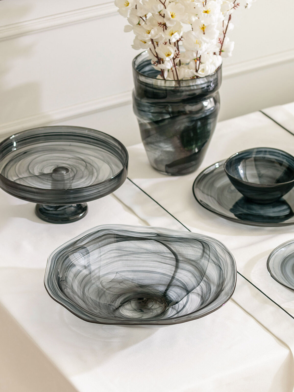 GAMZE SARAÇOĞLU X LCW HOME CAM KASE - RENK BLOKLU DESENLİ 32 CM GAMZE SARAÇOĞLU X LCW HOME CAM KASE - RENK BLOKLU DESENLİ 32 CM