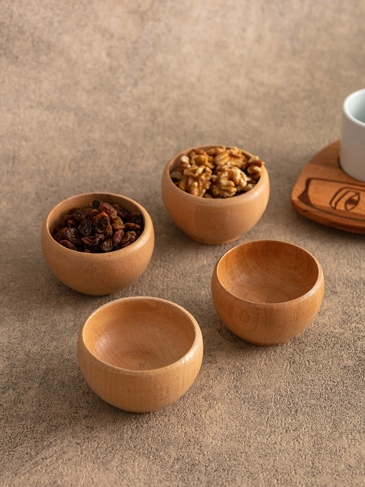 Ahşap Çerezlik 4'lü 8 Cm Ahşap Çerezlik 4'lü 8 Cm